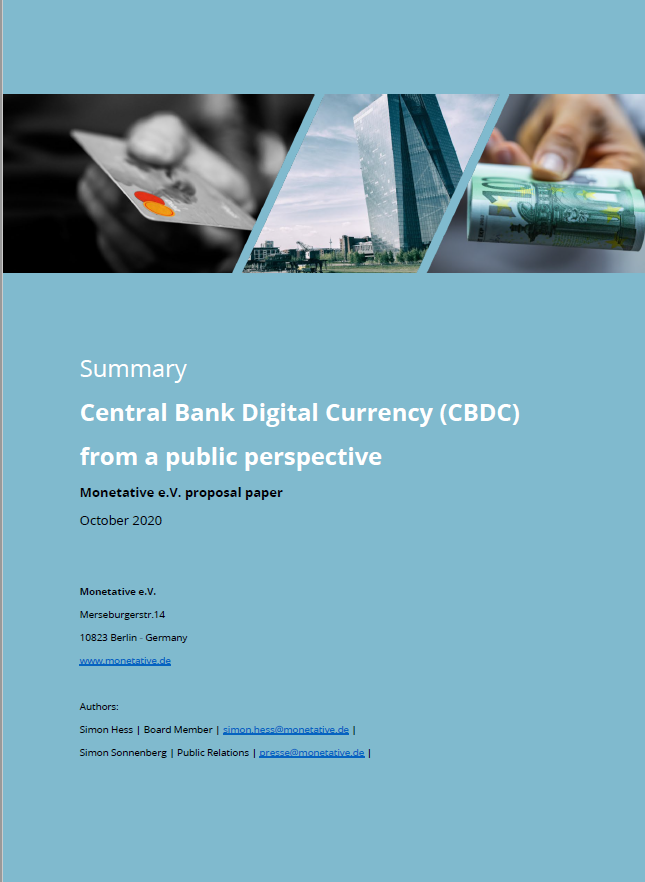 Digitales Zentralbankgeld - Monetative e.V.
